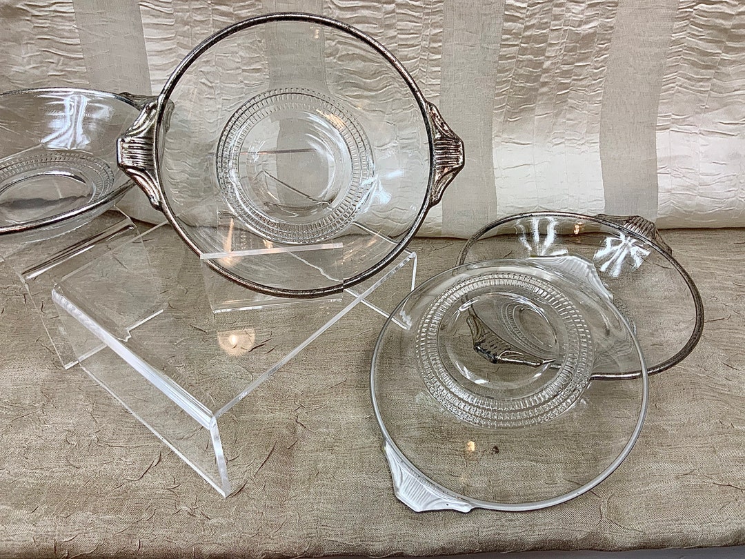 Duncan Miller Terrace Silver Overlay Bowls Vintage Berry Bowls Set of 4 ...