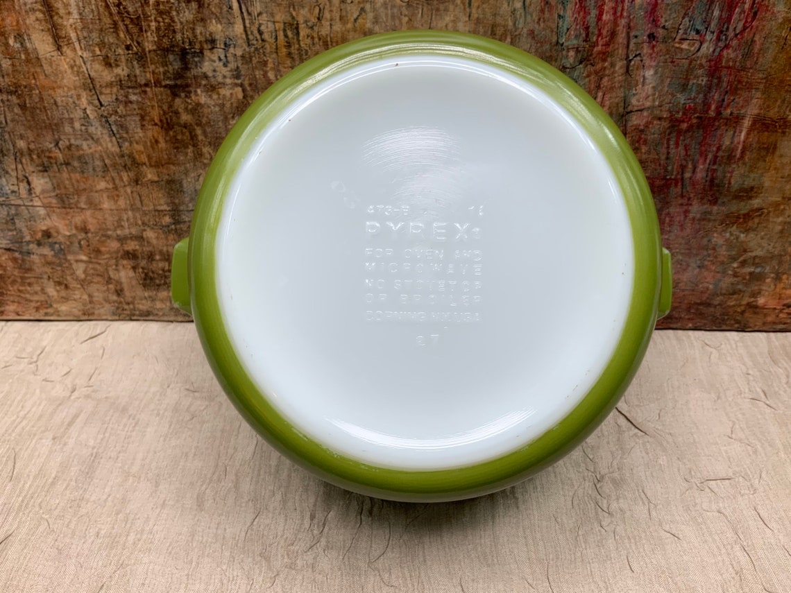 Vintage Pyrex Spring Blossom Green V2 Crazy Daisy Casserole - Etsy