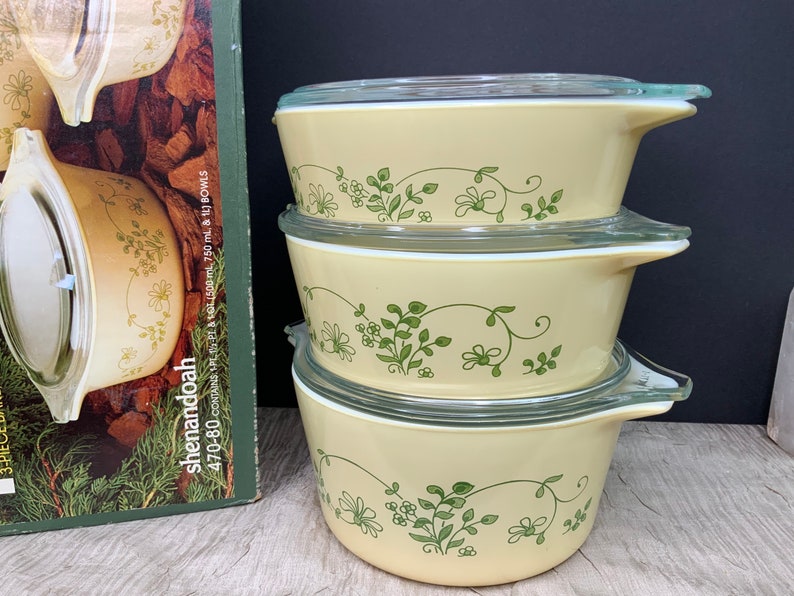 Vintage Pyrex Shenandoah Casserole Set 470-80 Series 471 - Etsy
