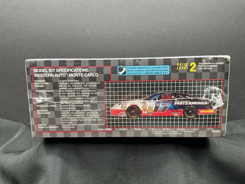 Darrell Waltrip #17 Monte Carlo Model Kit, Western Auto 1/25 Scale - Etsy