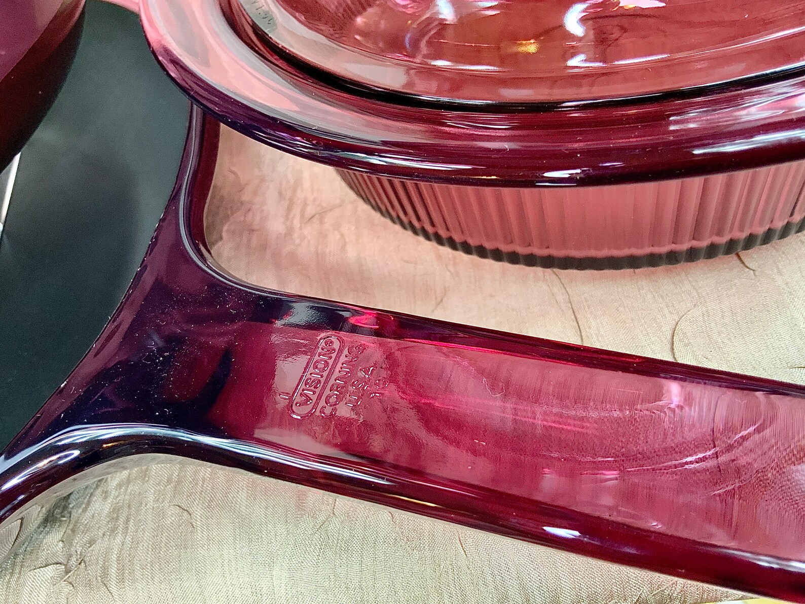 Vintage Pyrex Visions Cranberry Saucepans Casseroles New in - Etsy