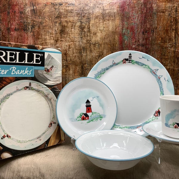 Corelle Lighthouse Dinnerware - Etsy