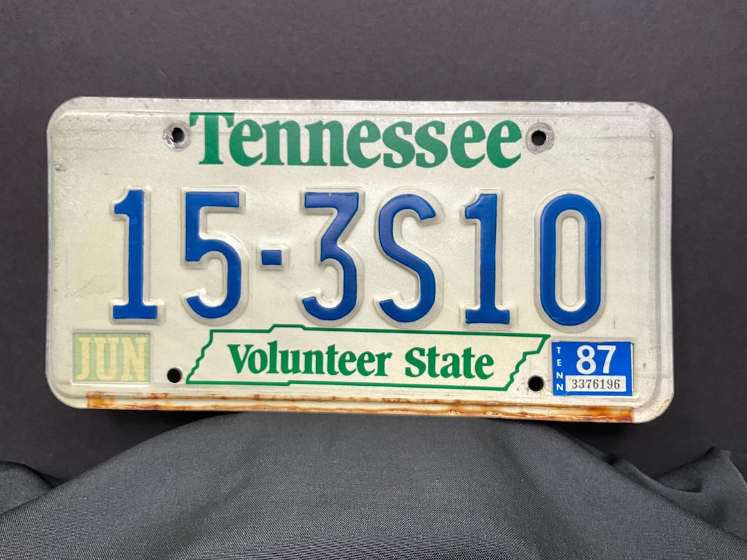 Vintage 1987 Tennessee License Plate: Wilson County Volunteer State Car ...