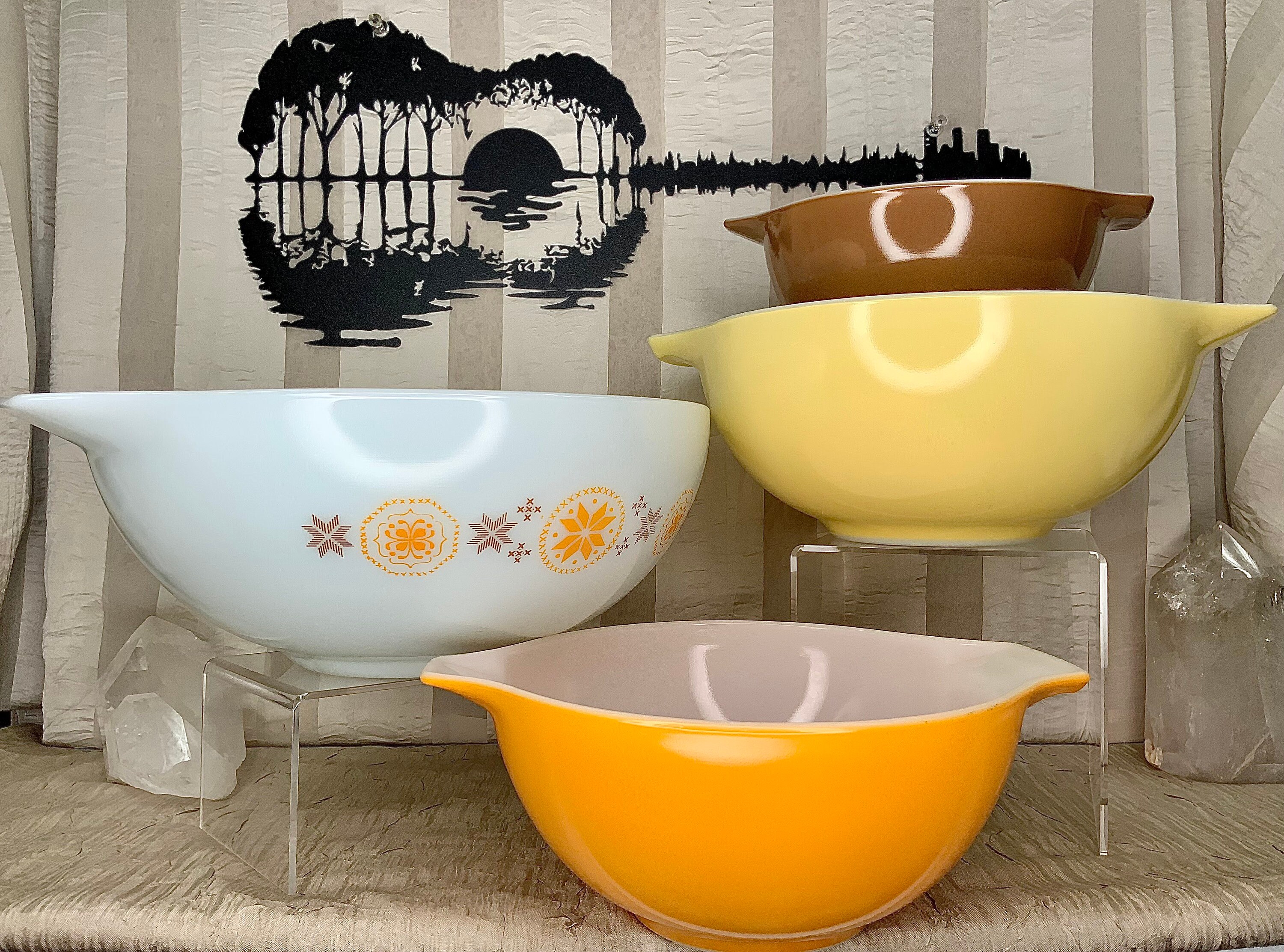 Vintage Pyrex Town & Country Cinderella Bowls, Set of 4 Mixing Nesting ...