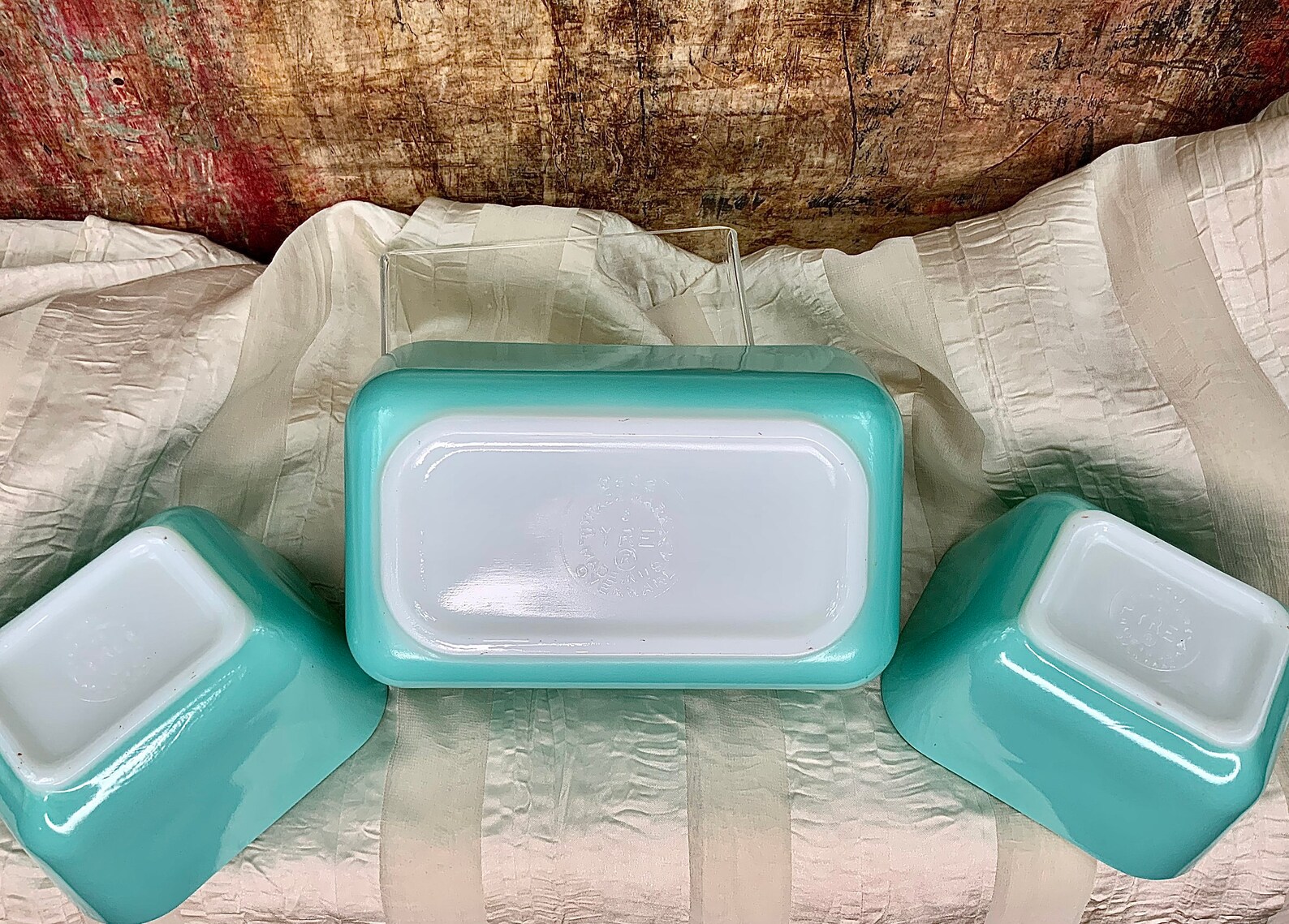 Vintage Pyrex Turquoise Robins Egg Blue Refrigerator Casserole ...