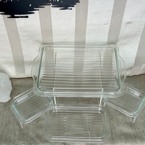 Vintage Pyrex Verde New in Box Refrigerator Casserole Set, 8 Piece Set ...