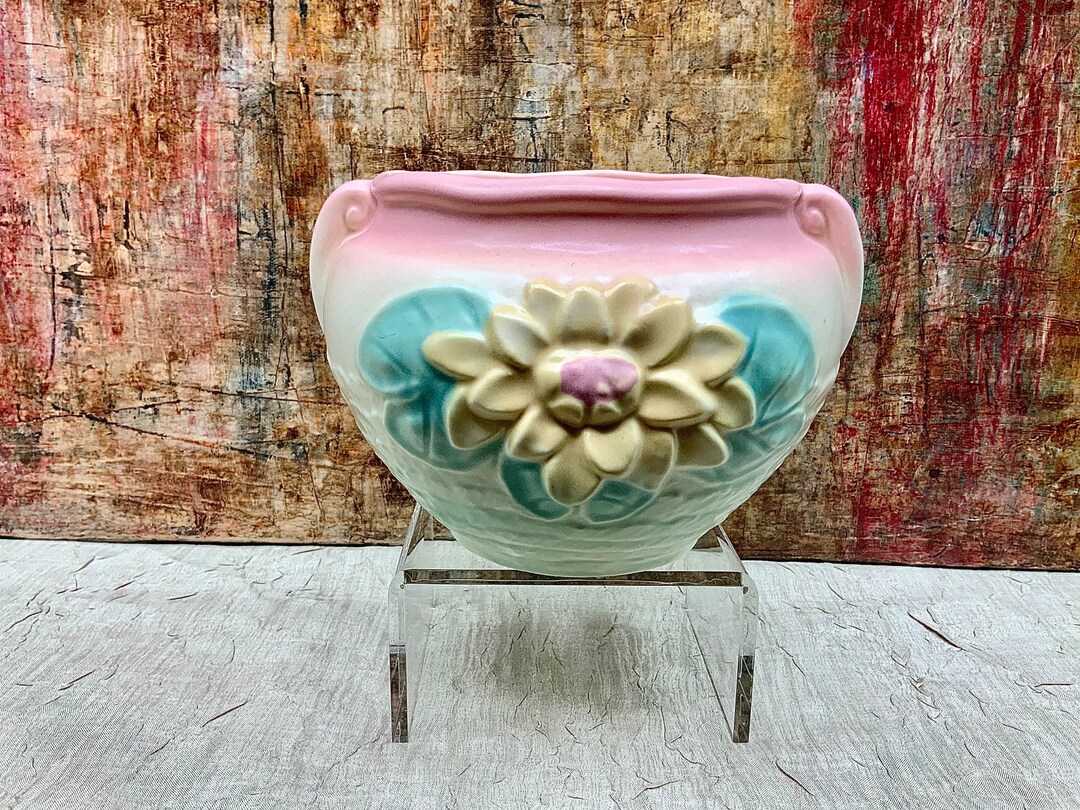 Hull Pottery Water Lilly Planter, Art Pottery, Violet Planter, Vintage ...