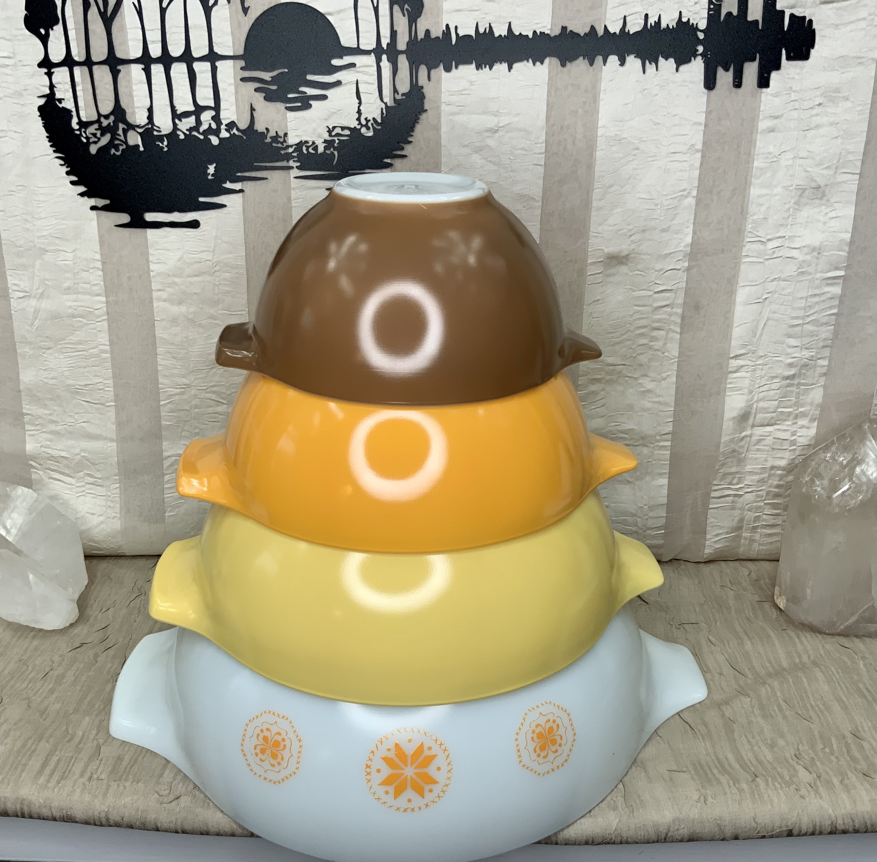Vintage Pyrex Town and Country Cinderella Bowls, Mixing Nesting Set of ...