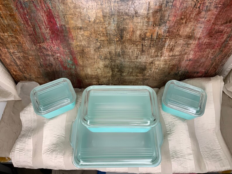 Vintage Pyrex Turquoise Robins Egg Blue Refrigerator - Etsy