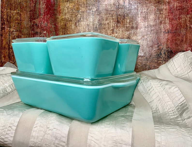 Vintage Pyrex Turquoise Robins Egg Blue Refrigerator | Etsy
