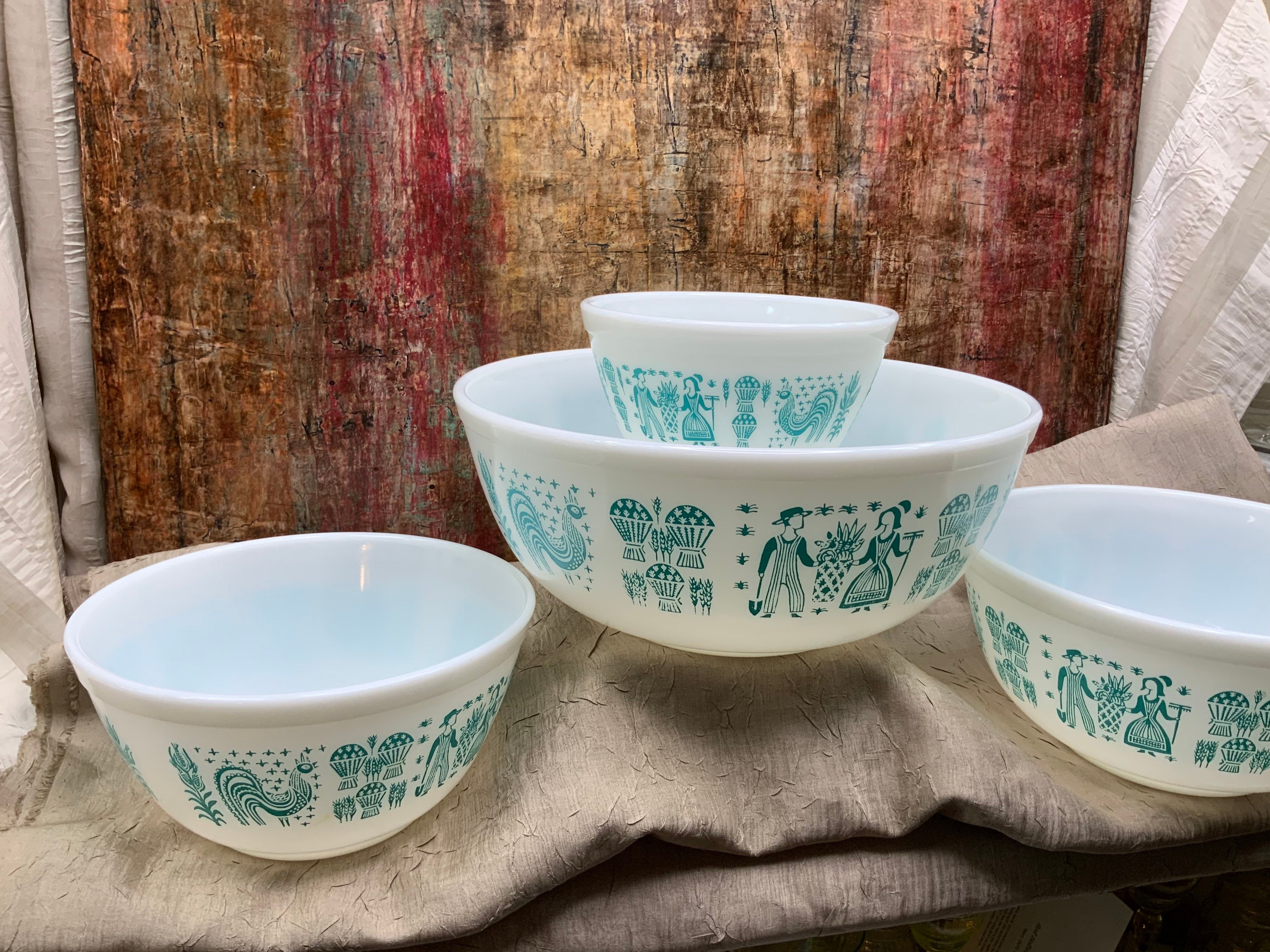 Vintage Pyrex Butterprint Mixing Bowl Set of 4 Complete Set - Etsy