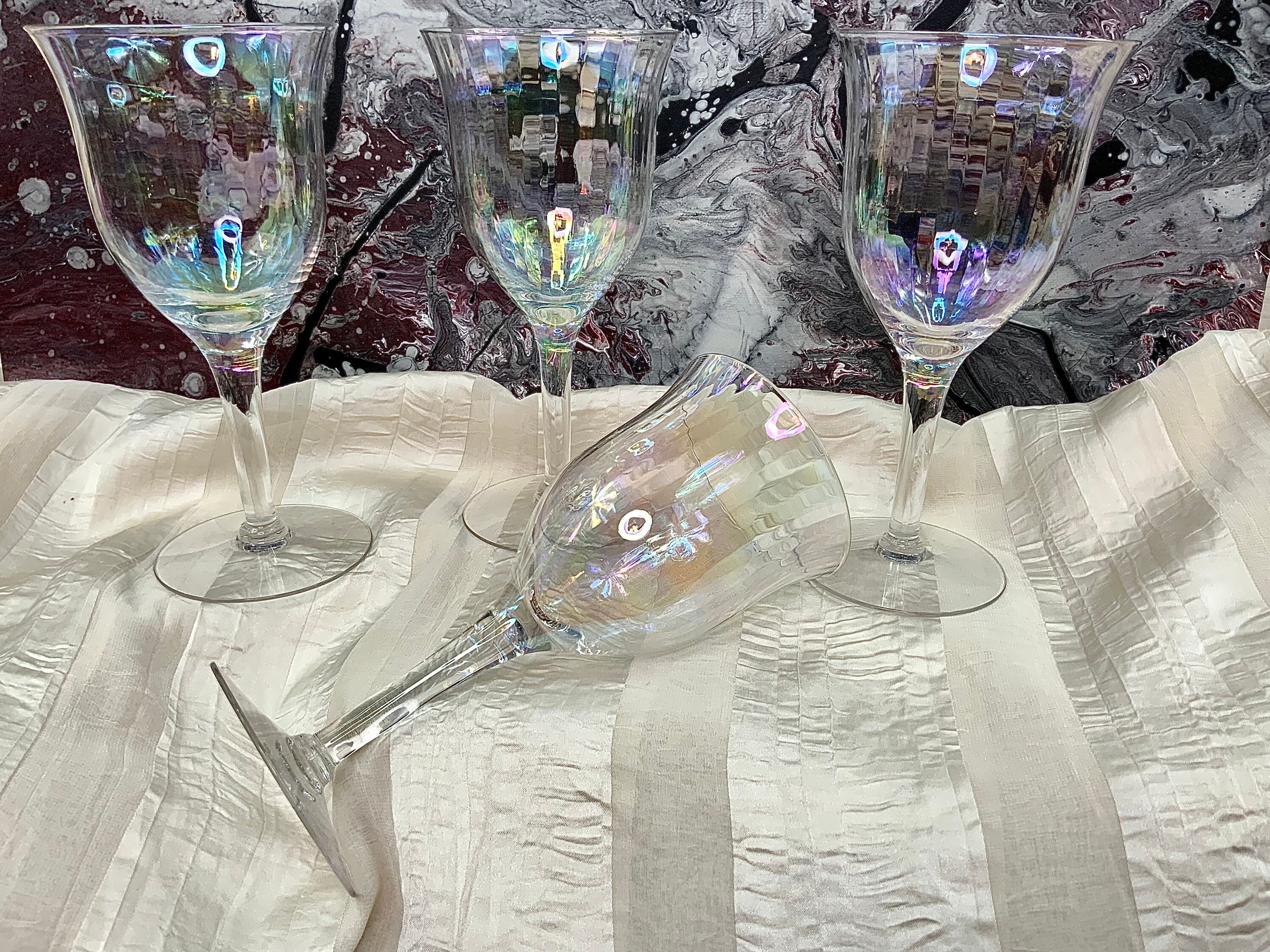 Utility Glass Works Iridescent Water Glasses Set of 4 UGWS-01 | Etsy