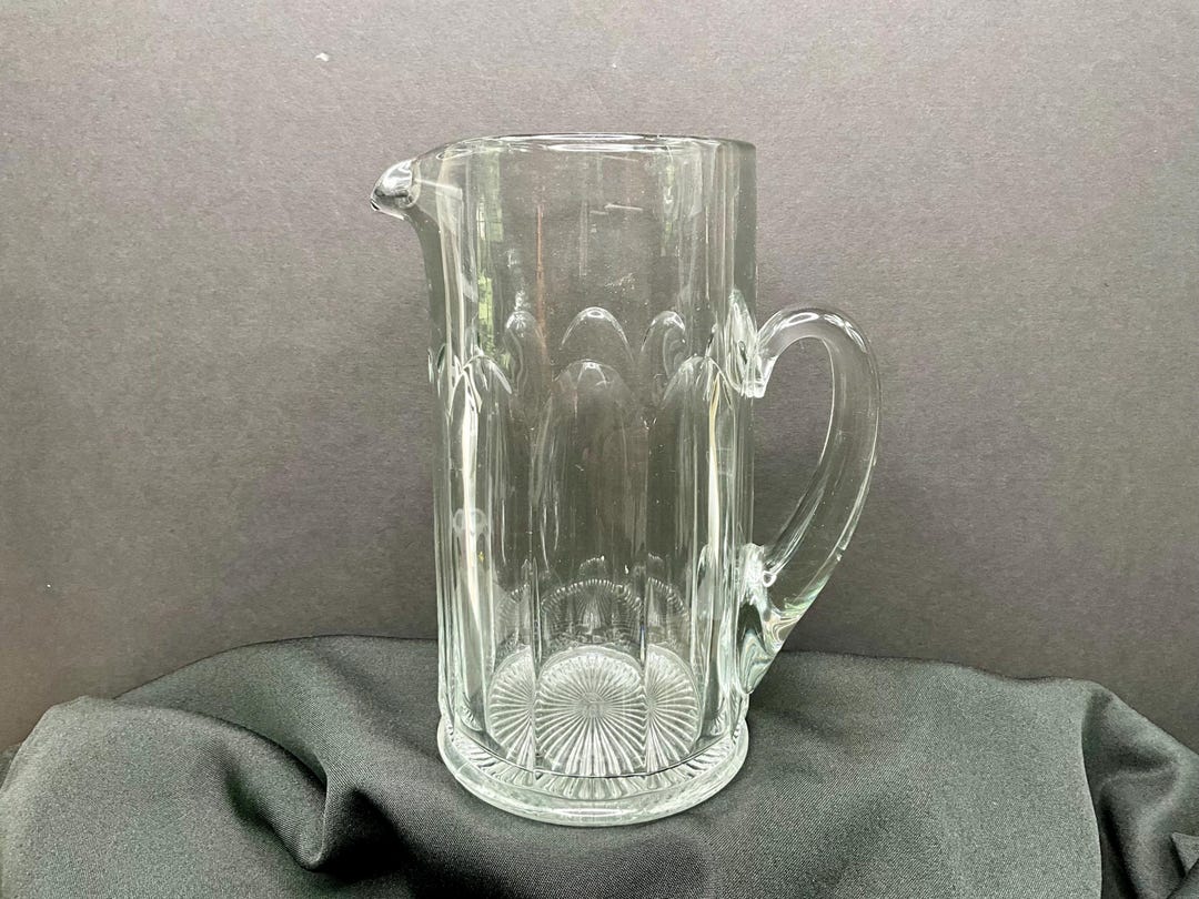 Heisey Glass Pitcher, Puritan Colonial Clear 48oz Tankard, C1904-1957 ...