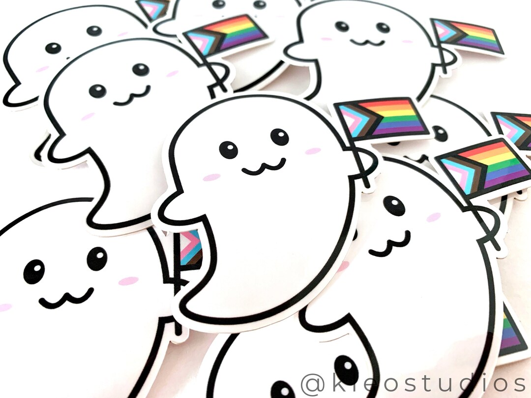 LGBT Halloween Ghost Vinyl Sticker - Etsy