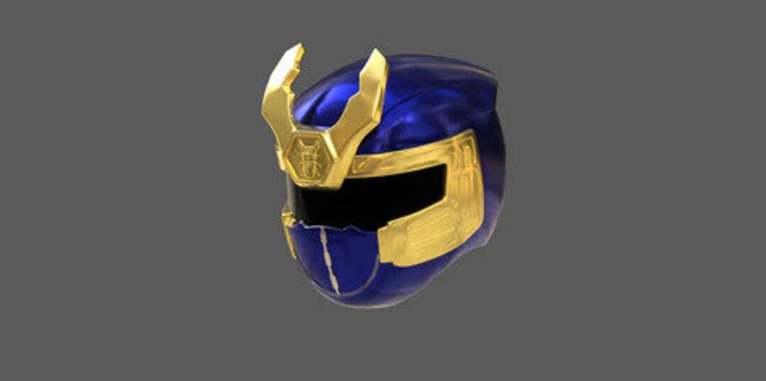 Navy Thunder Ranger Cosplay Helmet - Etsy