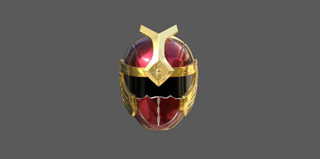 Crimson Thunder Ranger Cosplay Helmet - Etsy