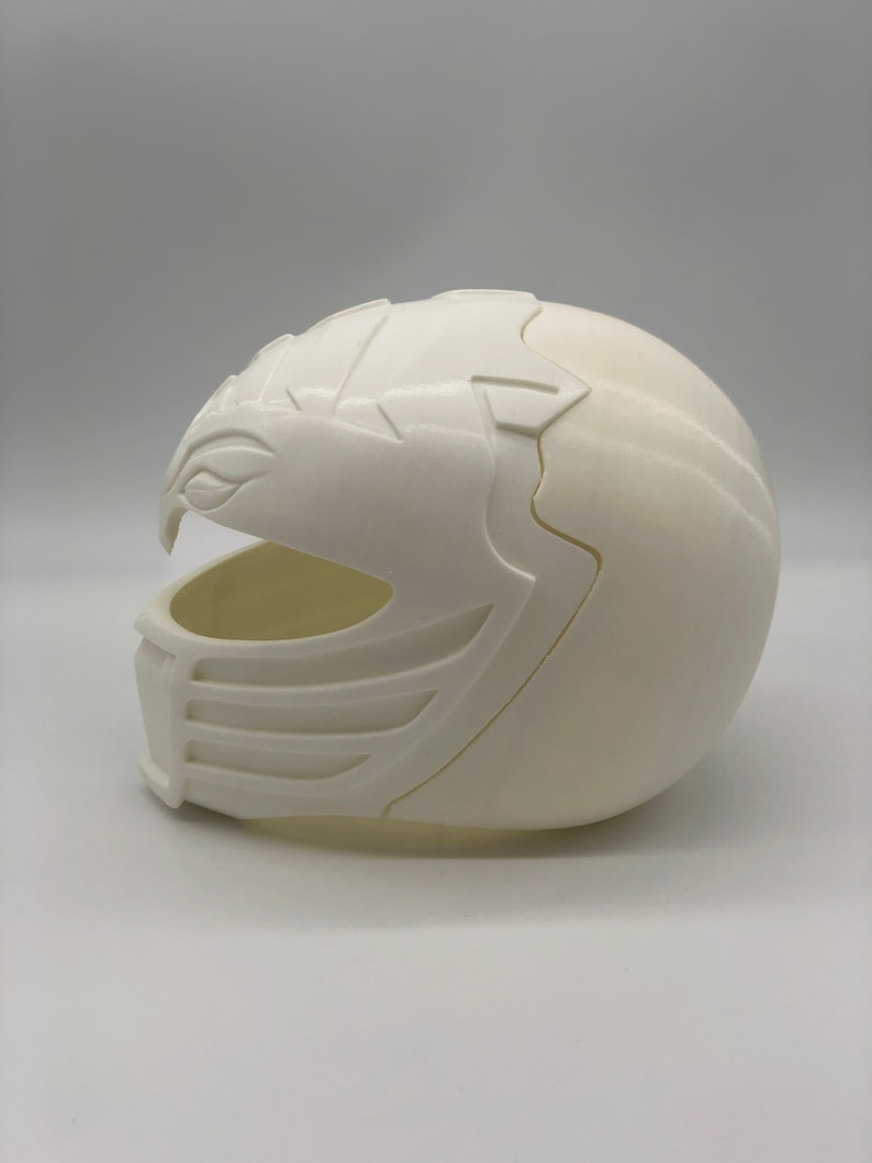 White Power Rangers Cosplay Helmet - Etsy