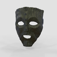 Solid Carved Wood Mask Head Wall Decor - Etsy
