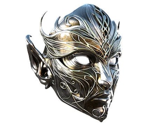 Dark Elf Mask - Etsy