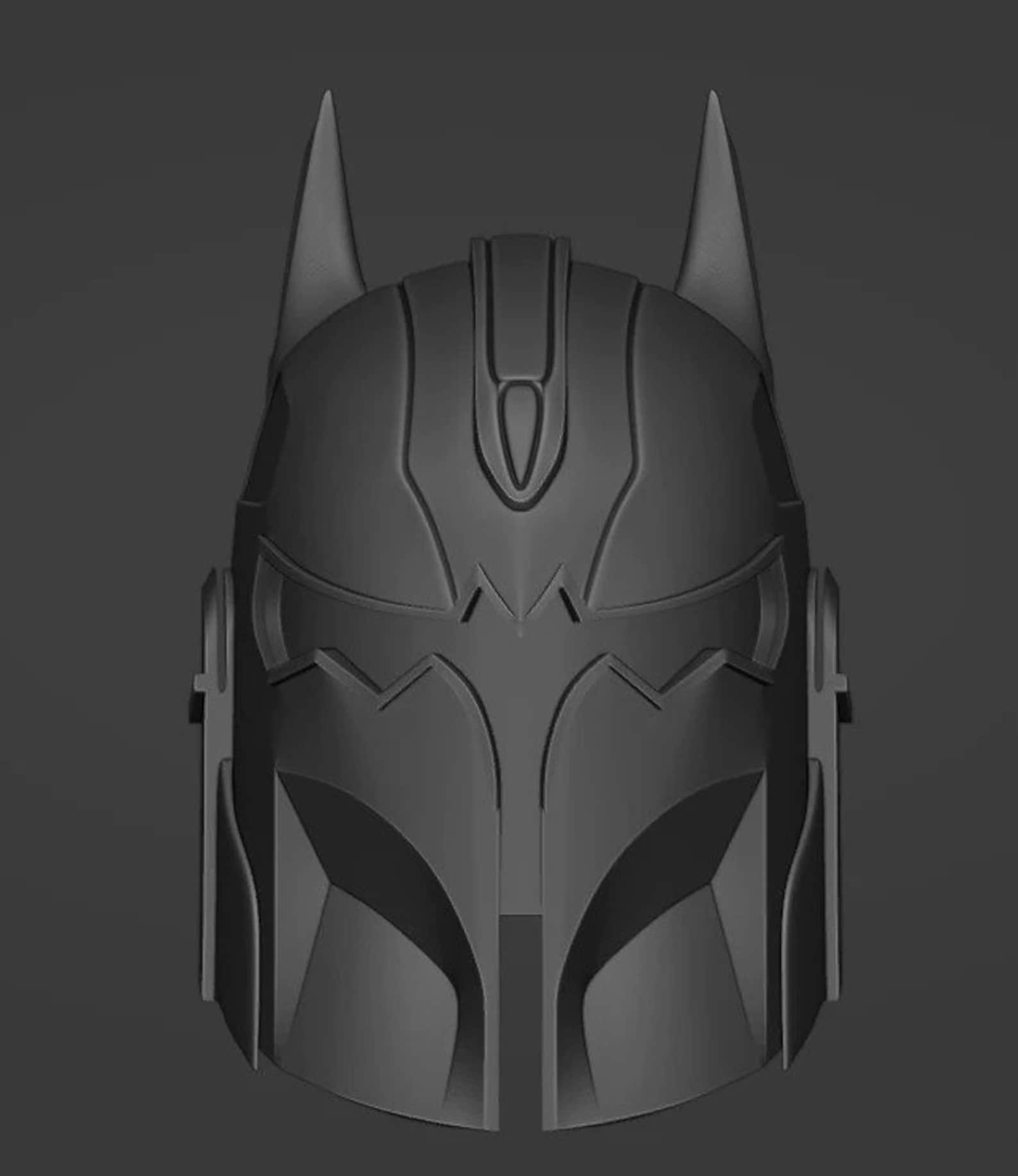 Bat-mandalorian Mash-up Concept Cosplay Helmet - Etsy