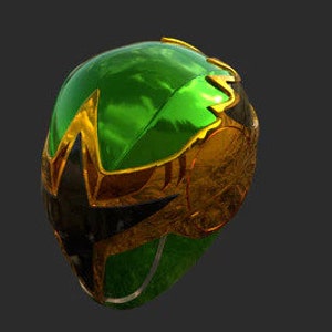 Green Samurai Ranger Cosplay Helmet - Etsy
