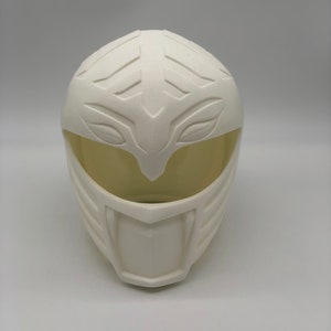 White Power Rangers Cosplay Helmet - Etsy