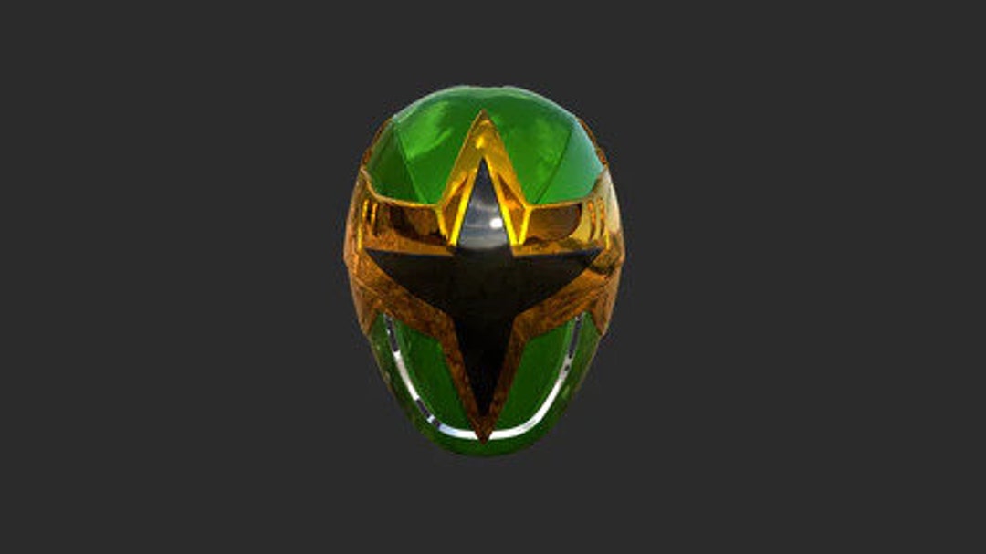 Green Samurai Ranger Cosplay Helmet - Etsy