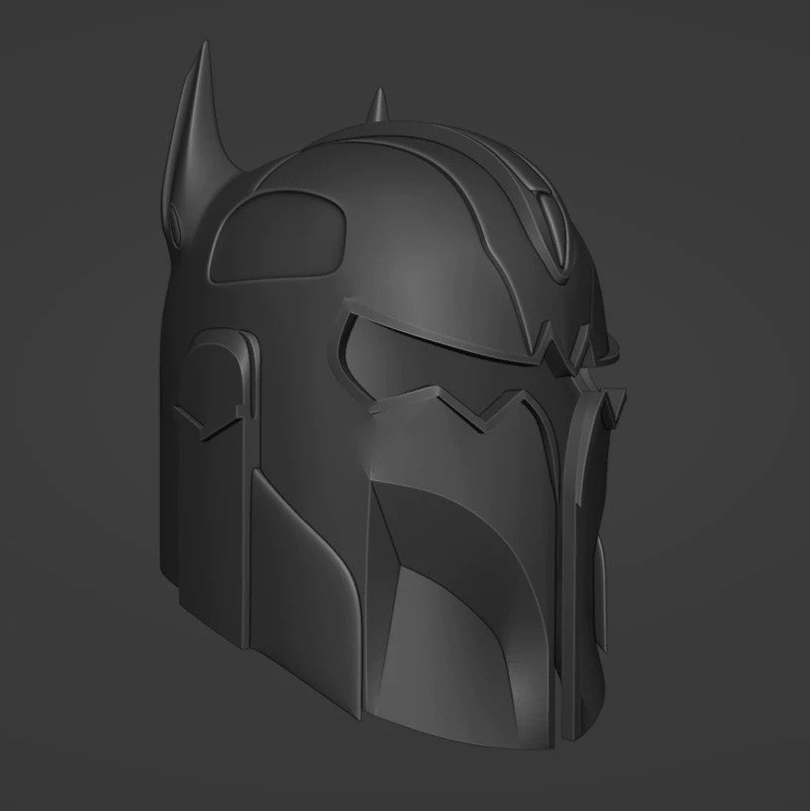 Bat-mandalorian Mash-up Concept Cosplay Helmet - Etsy