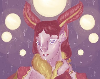 Rosy Maple Moth Print - Etsy