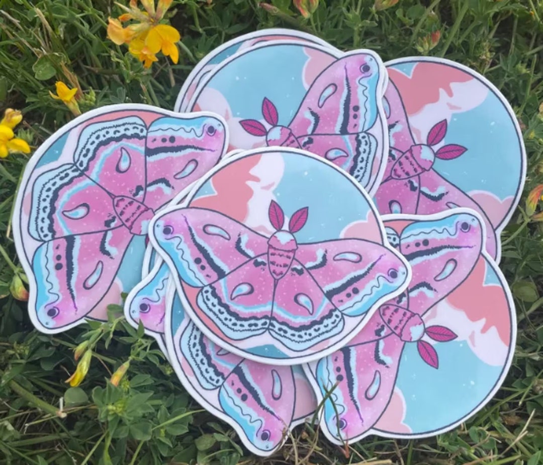 Pride Moth Stickers Weatherproof Stickers 3x3 Moth Animal Butterfly Bug ...