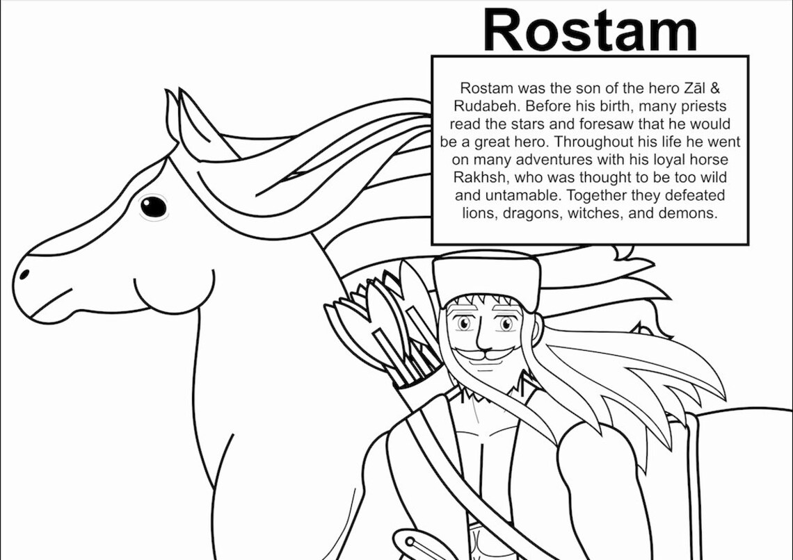 Ancient Persian Coloring Book - Etsy UK