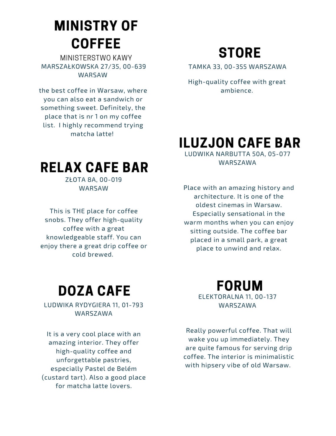 Warsaw Travel Guide Ebook Printable Download Warsaw Travel Itinerary ...