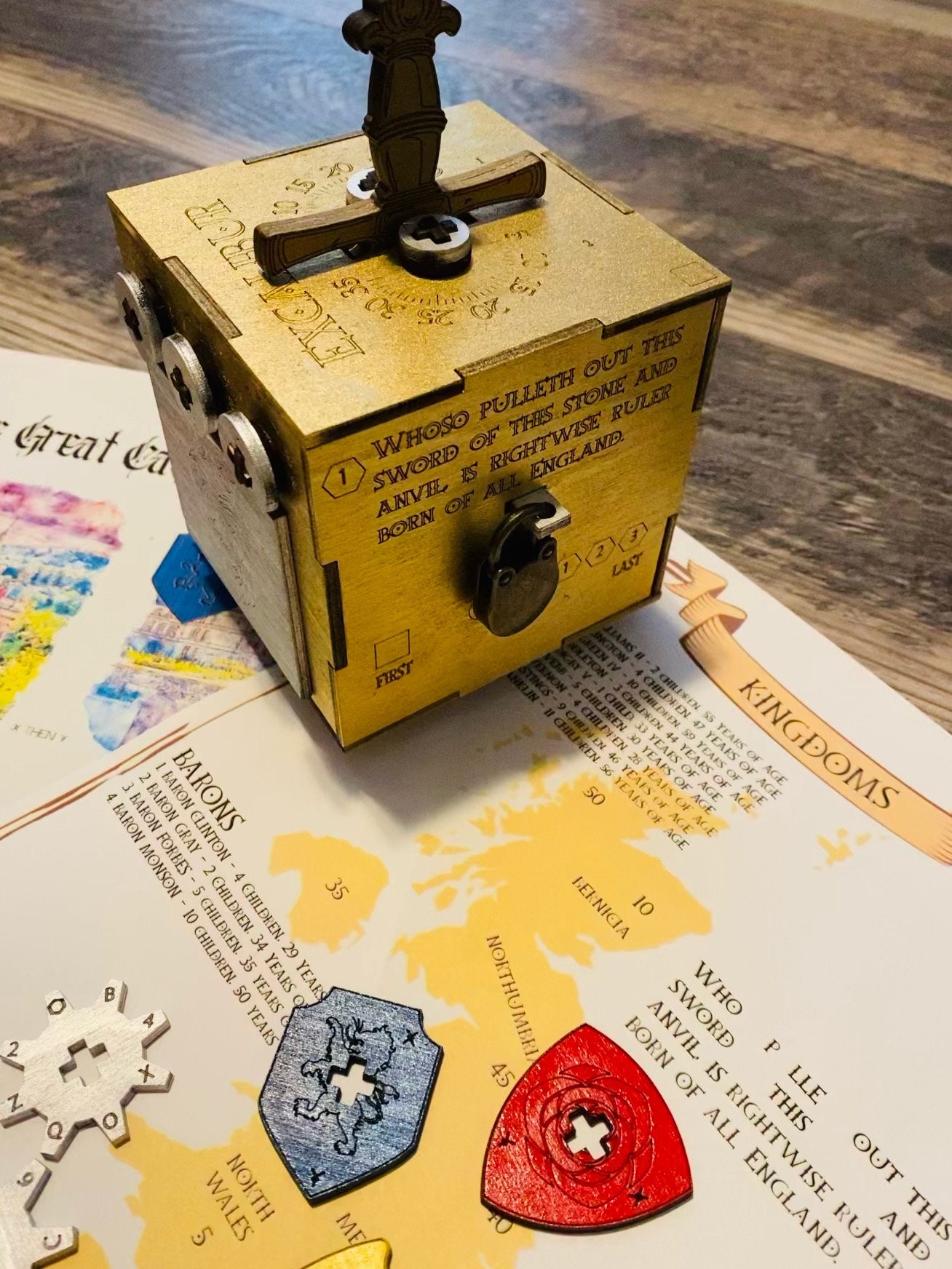 Excalibur: Sword in the Stone Escape Room Puzzle Box With - Etsy