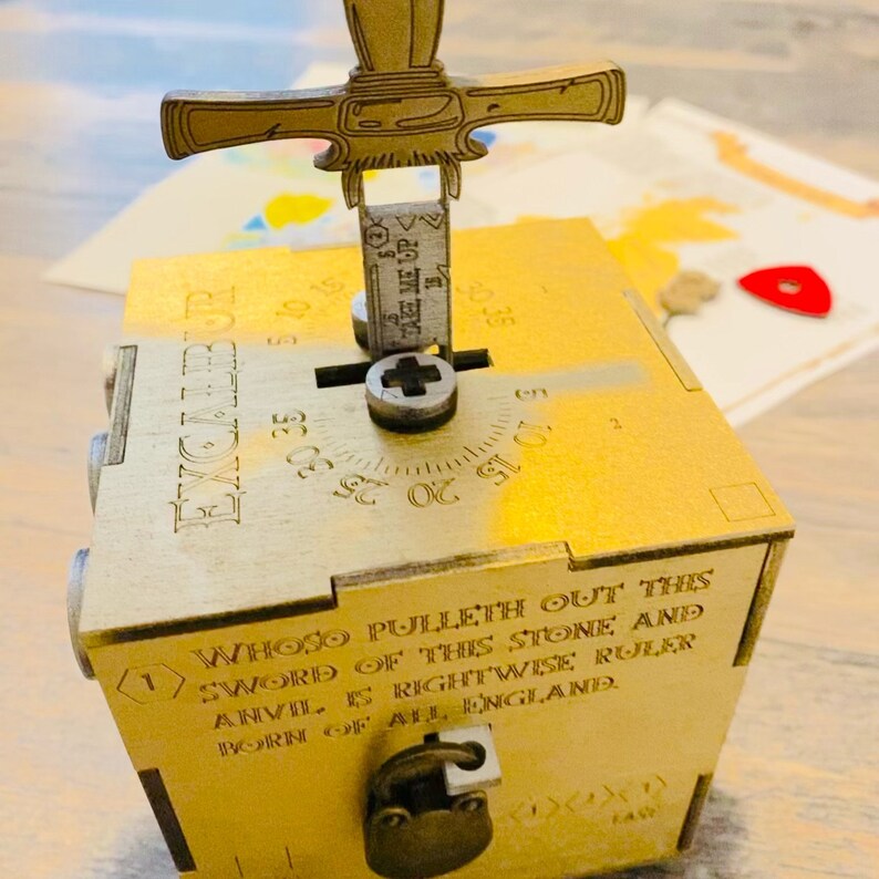 Excalibur: Sword in the Stone Escape Room Puzzle Box With - Etsy