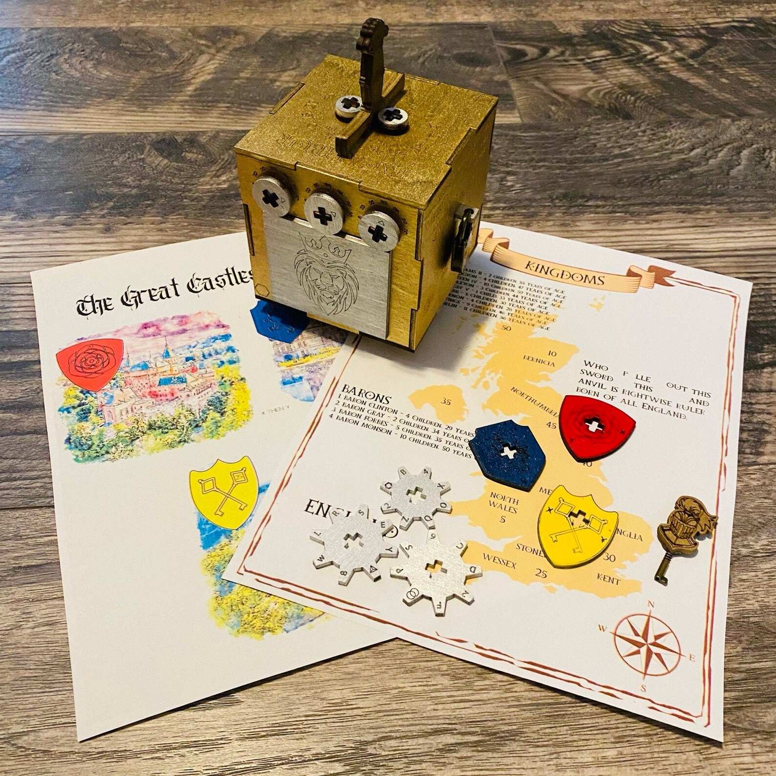 Excalibur: Sword in the Stone Escape Room Puzzle Box With - Etsy