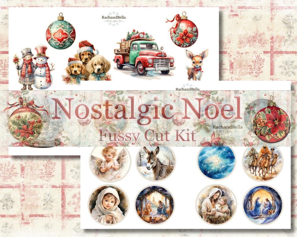 Nostalgic Noel Christmas Fussy Cut Kit - Junk Journal Pages ...