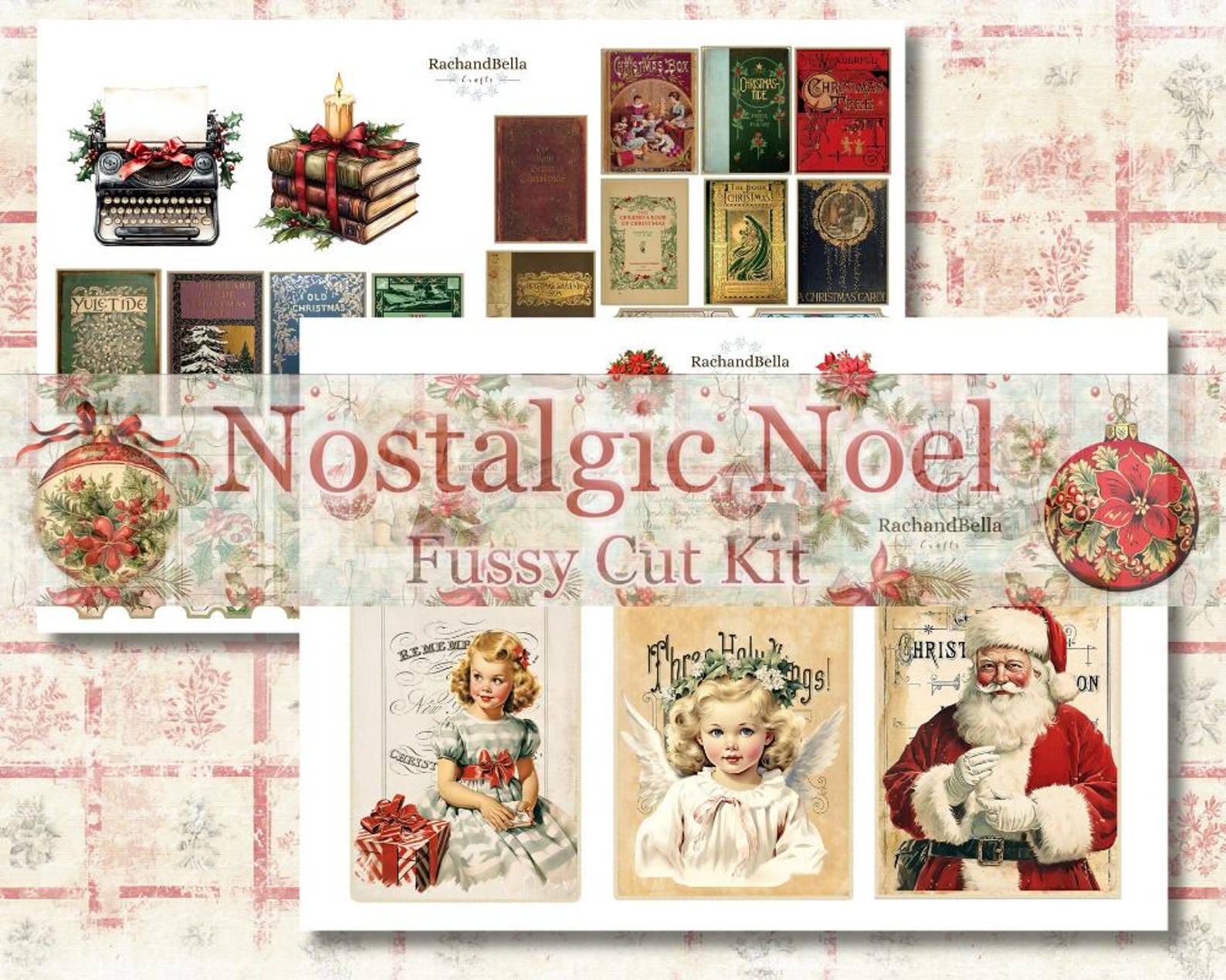 Nostalgic Noel Christmas Fussy Cut Kit - Junk Journal Pages ...