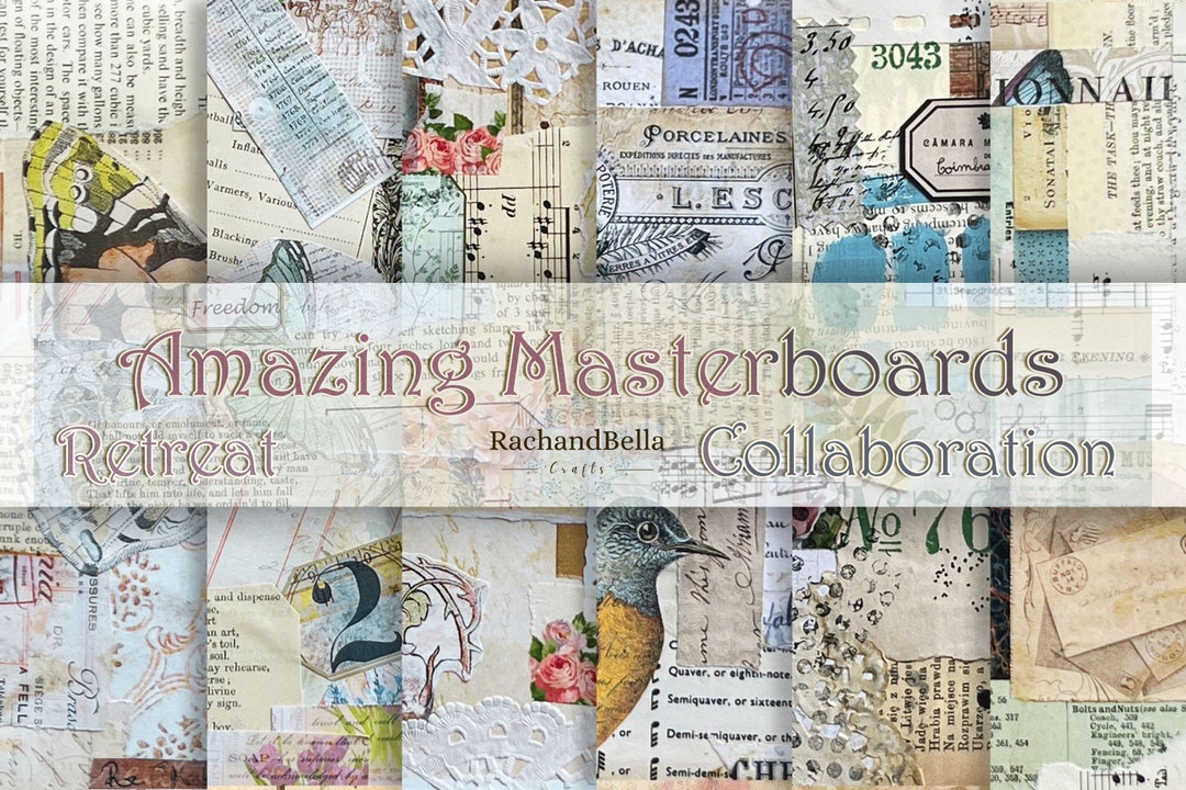 Retreat Collaboration Masterboard Kit, Printable Junk Journal Papers ...