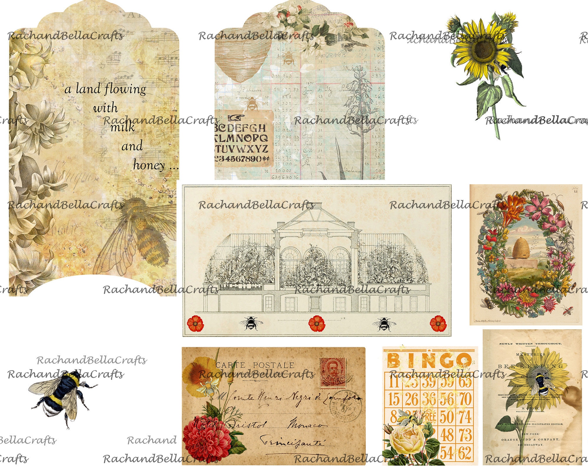 Sweet Like Honey Vintage Junk Journal Kit Junk Journaling - Etsy