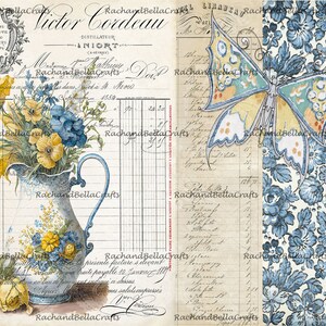 TRULY BLUE Huge Journal Kit 15 Pages Stunning Paper Designs - Landscape ...