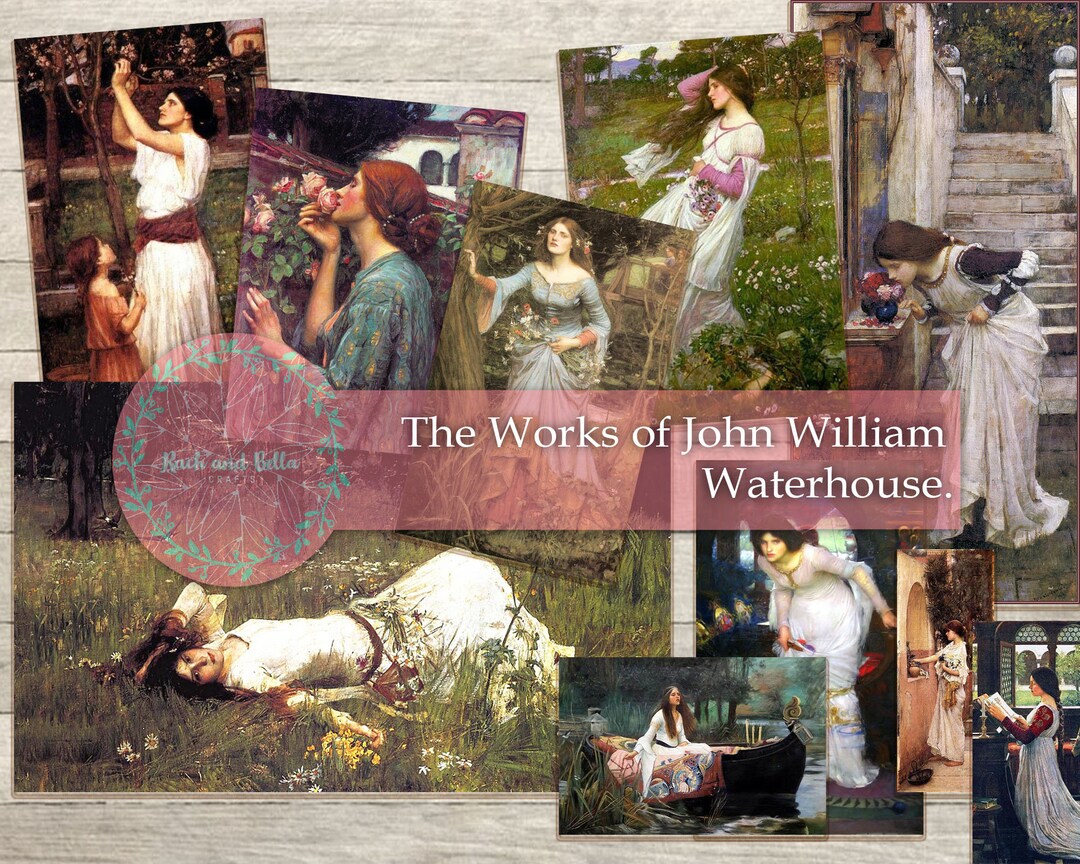 John William Waterhouse Ephemera Cards - Junk Journal Printables ...