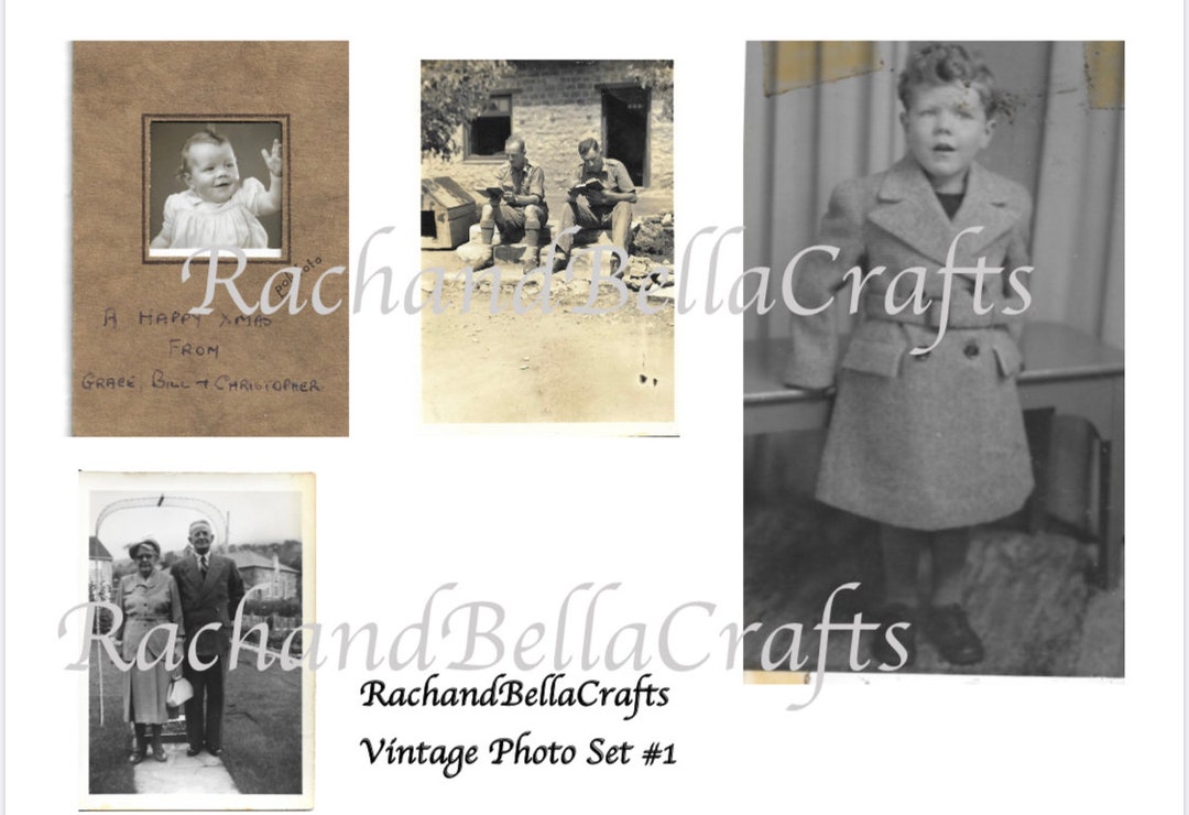 Vintage Photo Ephemera Digital Pack#1 - Etsy
