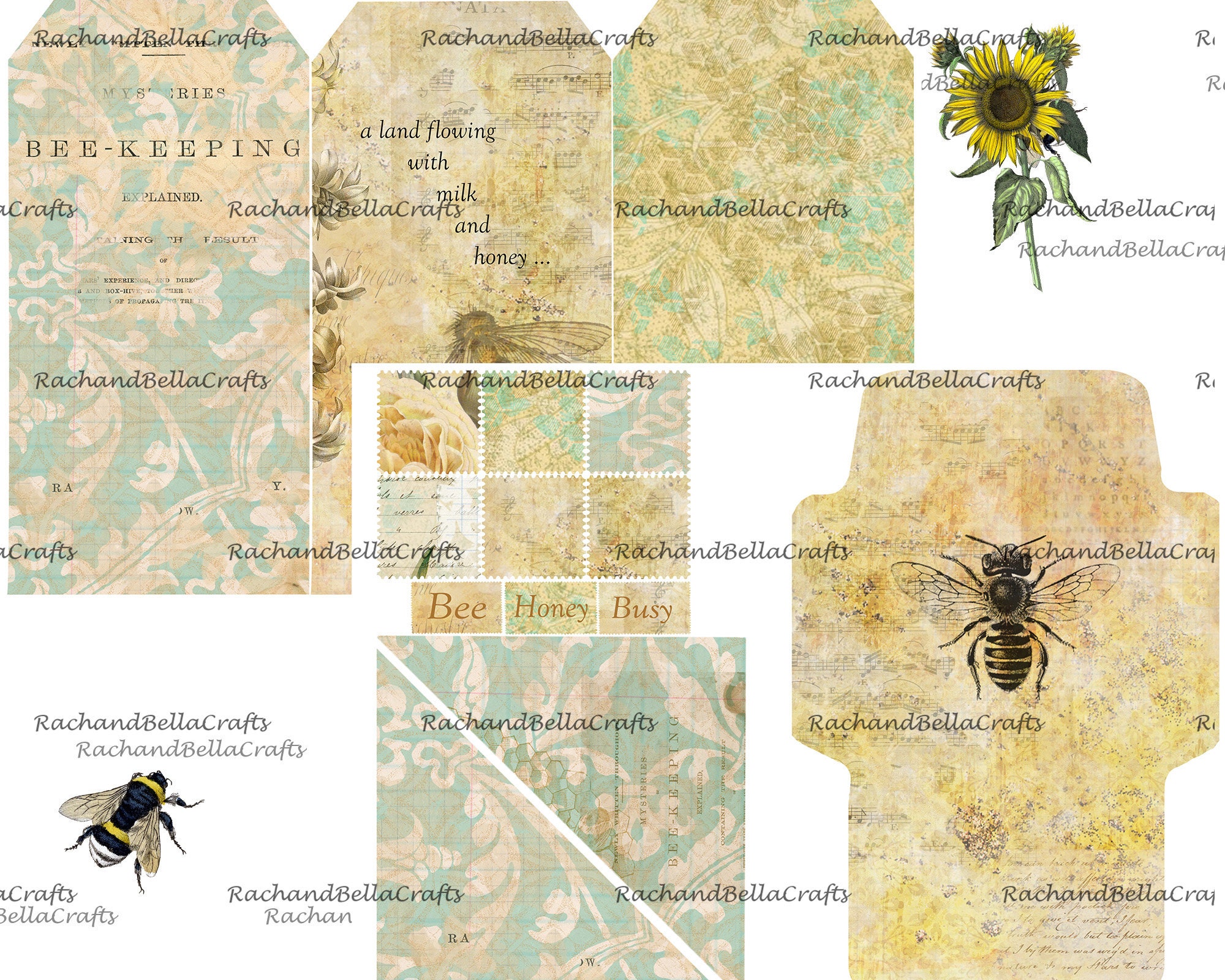 Sweet Like Honey Vintage Junk Journal Kit Junk Journaling - Etsy