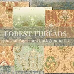 FOREST THREADS Digital Journal Pages Stunning Paper Designs - Junk ...