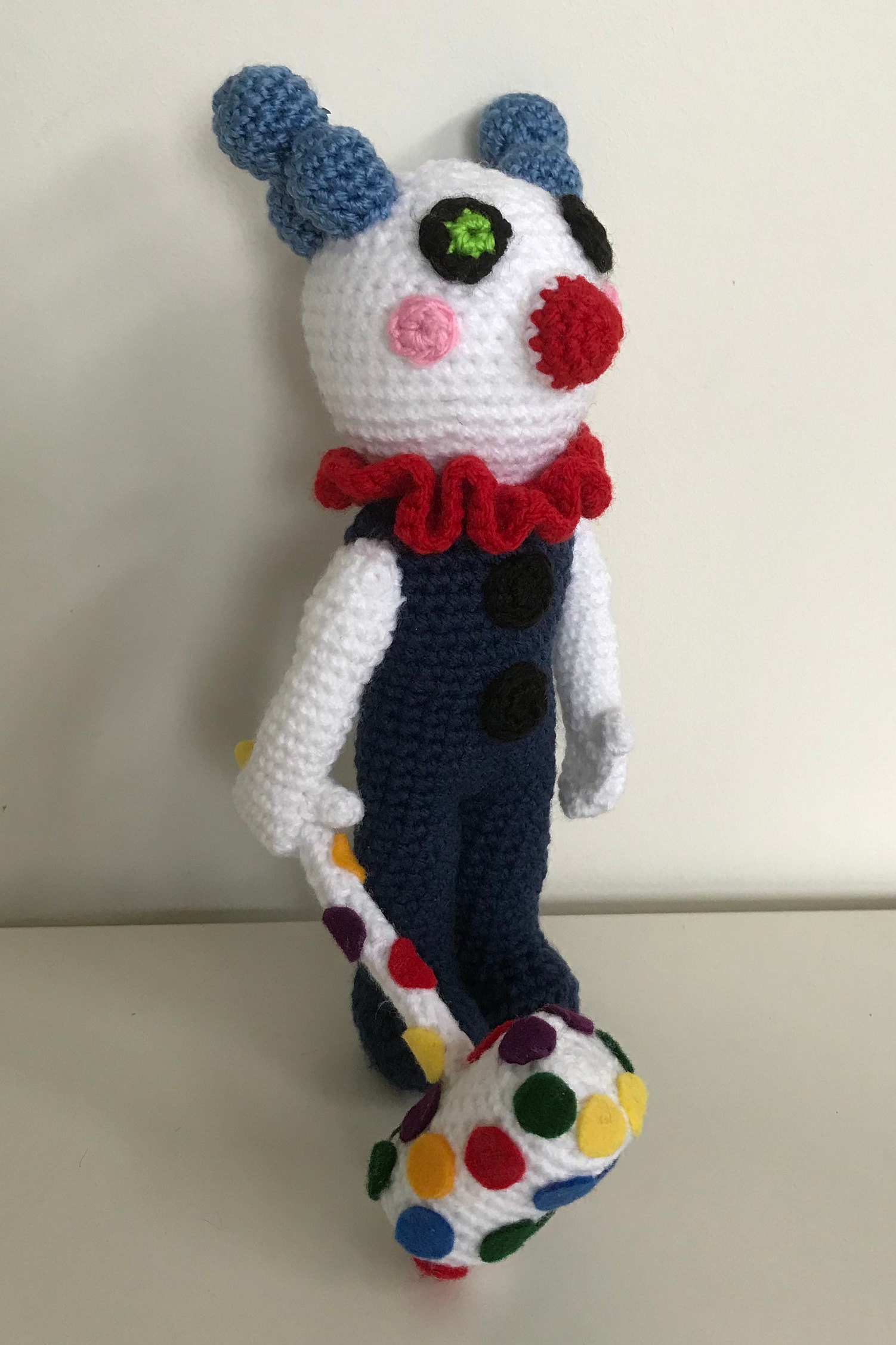 Clippy the Clown Crochet Pattern Digital Download. 22cm Tall. Easy to ...