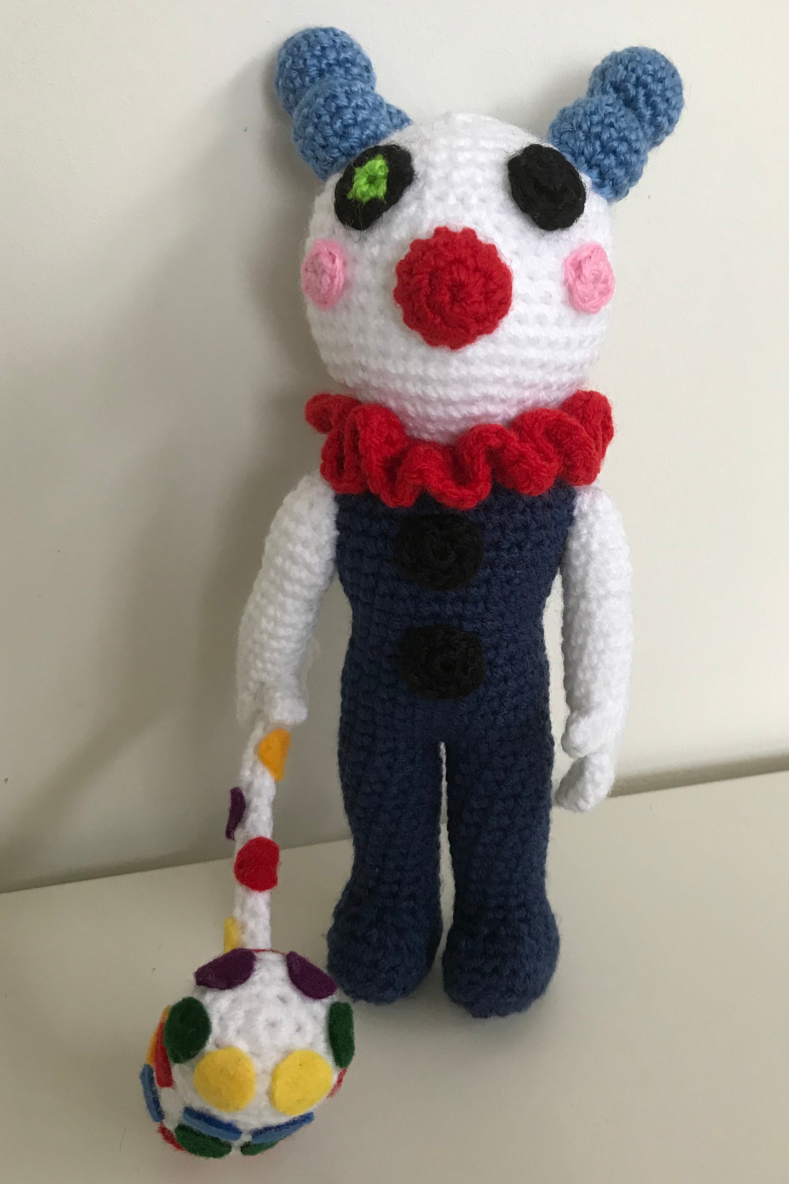 Clippy the Clown Crochet Pattern Digital Download. 22cm Tall. Easy to ...