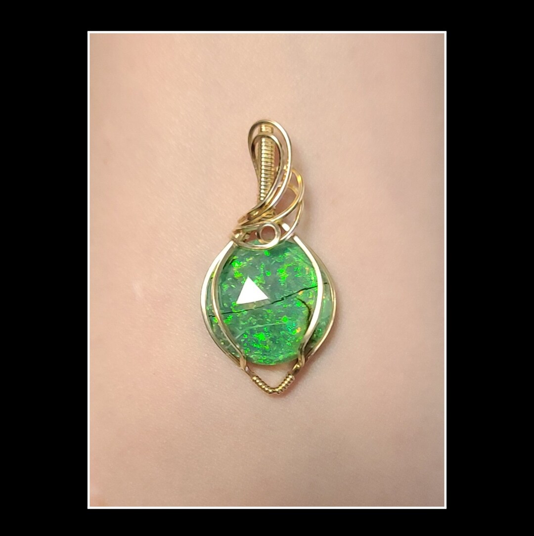 Monarch Opal Pendant in 14k Gold Filled Wire - Etsy