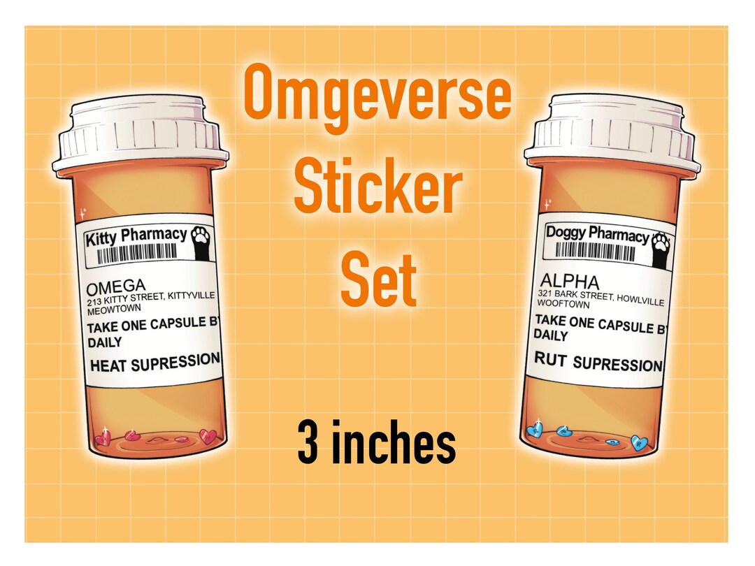 Omegaverse Pill Stickers 3 Inches ABO Vinyl Sticker - Etsy