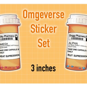 Omegaverse Pill Stickers 3 Inches ABO Vinyl Sticker - Etsy