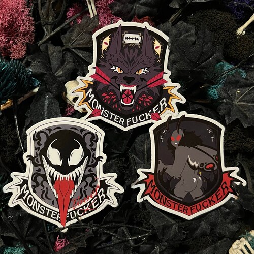 Monster Lover Badge 3 Inch Vinyl Sticker Werewolf Venom - Etsy